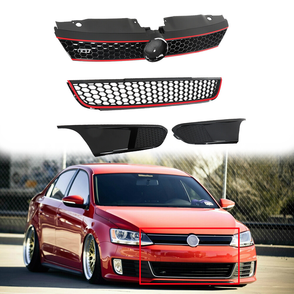 Labwork Front Upper Lower Grille For 2011-2014 VW Jetta MK6 GLI Style ...