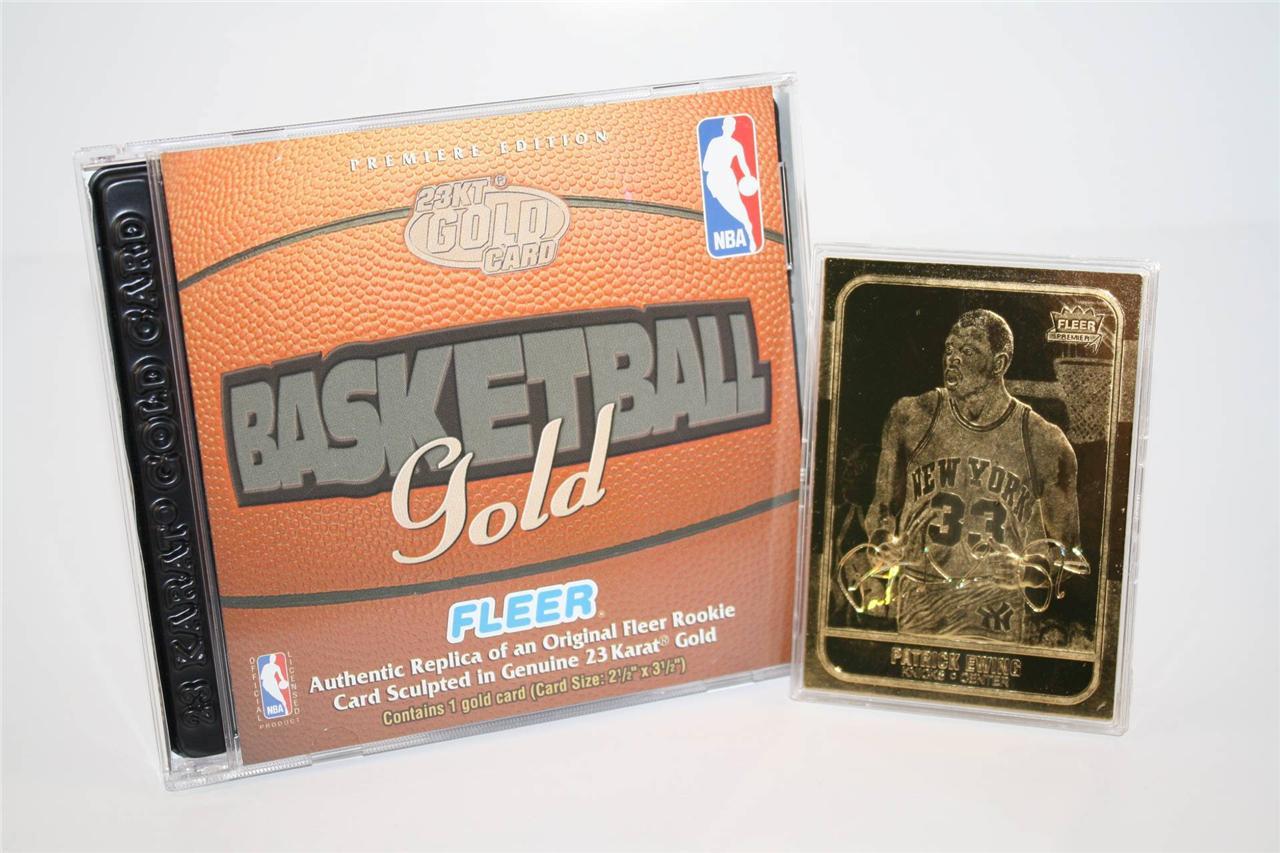 PATRICK EWING 1986-87 Fleer ROOKIE 23KT Gold Card HOLOGRAPHIC SIGNATURE ...