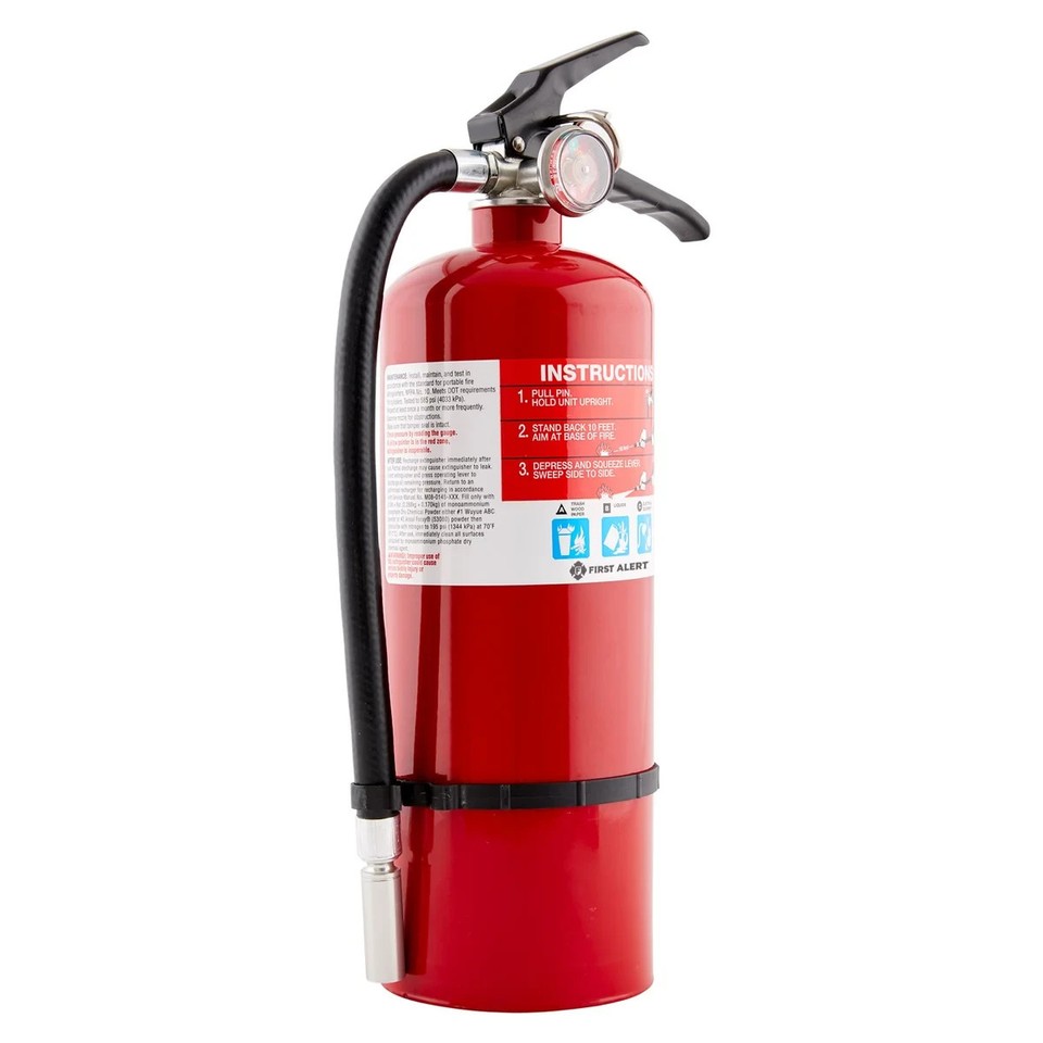 First Alert PRO5 10 lbs Fire Extinguisher UL Rated 3A 40B C Heavy Duty ...