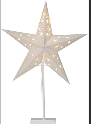 Papierstern Weihnachtsstern Stehleuchte Fensterdeko 5-zackig Stern ...