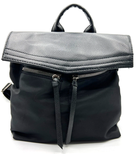 Botkier New York Trigger Black Nylon Vegan Leather Bag Mini Backpack ...