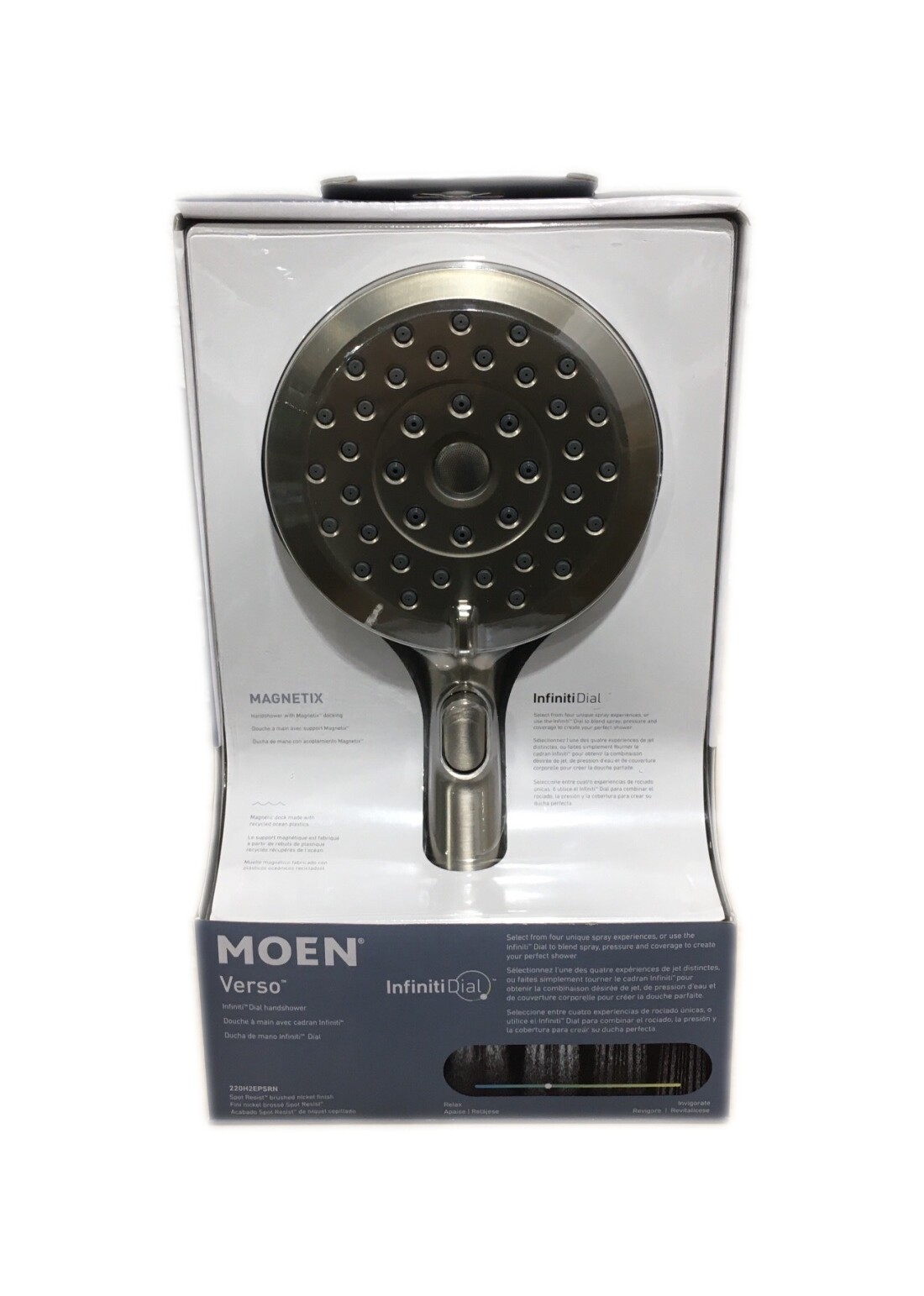 MOEN Verso Magnetix 8-Spray Wall Mount w/ 1.75 GPM 5 in. Handheld ...