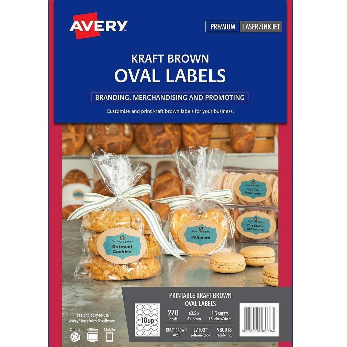 Avery Brown Kraft Labels