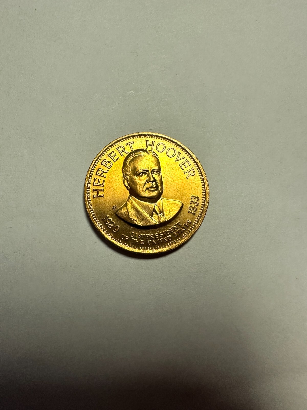 Herbert Hoover President Hall of Fame Commemorative Coin Medal Token | eBay
