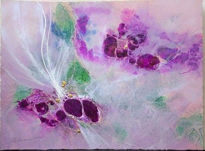 1988 Edward Goldman (1916-2006) Acrylic Gold Leaf Painting Signed | eBay