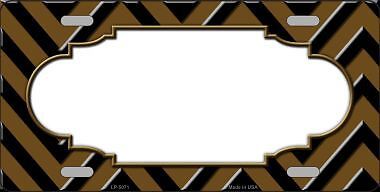 Brown Black Chevron Scallop Metal Novelty License Plate Tag LP5071 | eBay