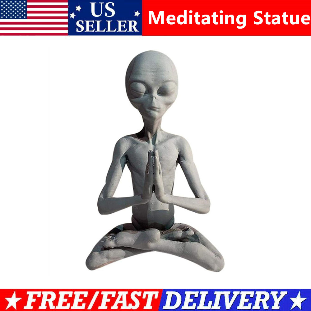 (Meditation Alien)Meditating Alien Statue Alien Resin Statue | eBay