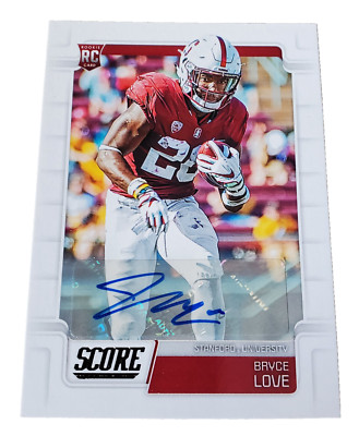 BRYCE LOVE 2019 PANINI SCORE #338 AUTOGRAPH AUTO RC WASHINGTON ...