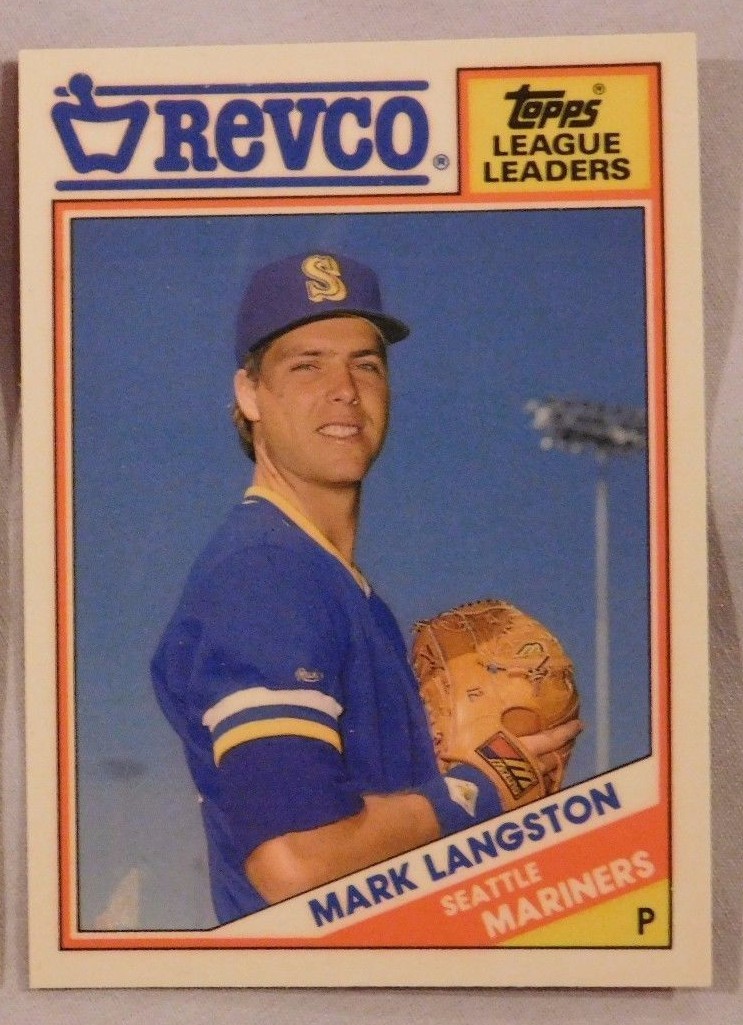 (2) 1988 Topps Revco League Leaders Mark Langston Mariners Baseball ...