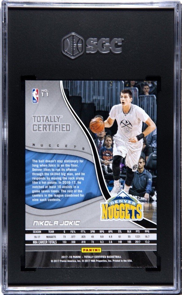 2017-18 Panini Totally Certified Blue #11 Nikola Jokic 14/99 Nuggets ...