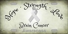 Brain Cancer Ribbon Metal License Plate | eBay