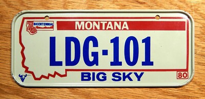 1980 Post Cereal MONTANA Metal Mini License Plate (M80P0024) | eBay