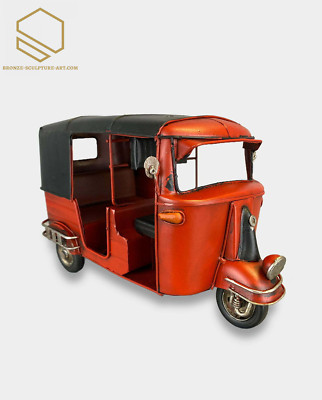 Red Car Rickshaw Tuk Tuk Metal Model | eBay