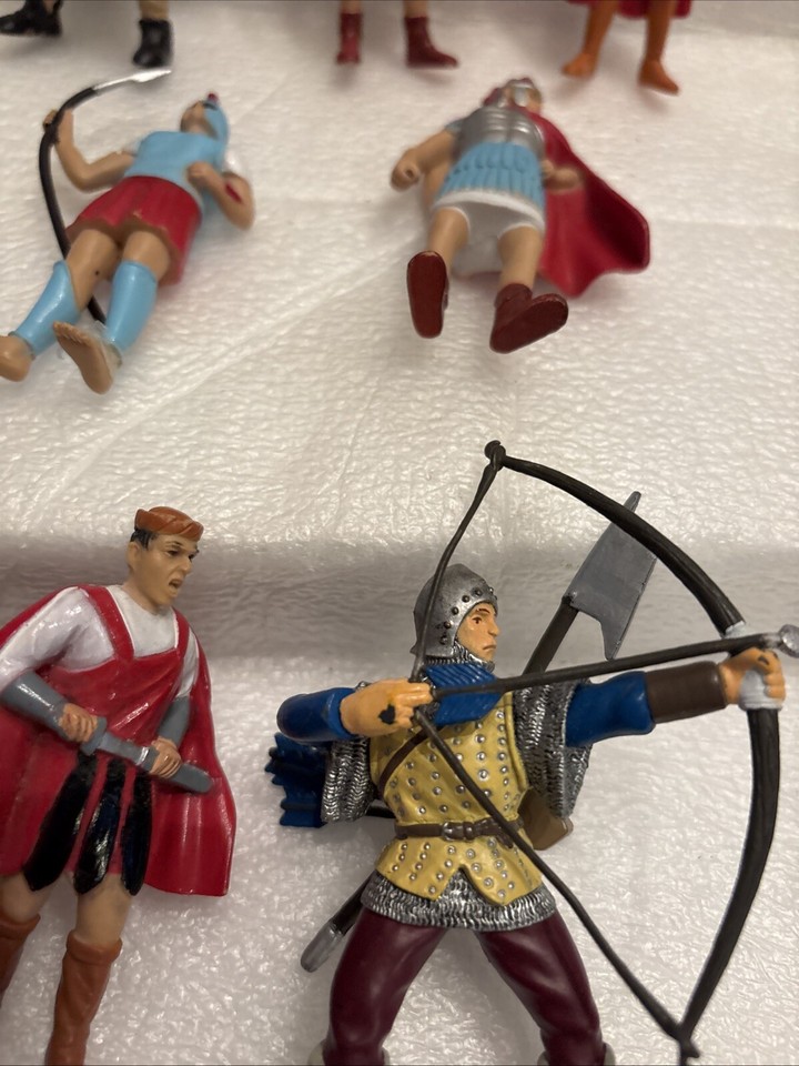 Rubber Papo 3.5” Archer Long Bow Knight Soldier Medieval Action Figures ...