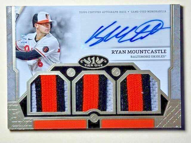 2024 Topps Tier One RYAN MOUNTCASTLE Autograph TRIPLE PATCH Relic 1/1 ...