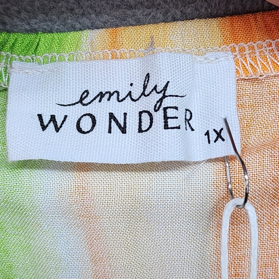 NWT Emily Wonder Top Women Plus 1X – Bright Colorful Stripe Peasant ...
