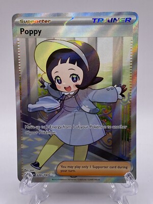 Pokemon TCG Obsidian Flames Full Art Trainer Poppy 220/197 - NM/M | eBay