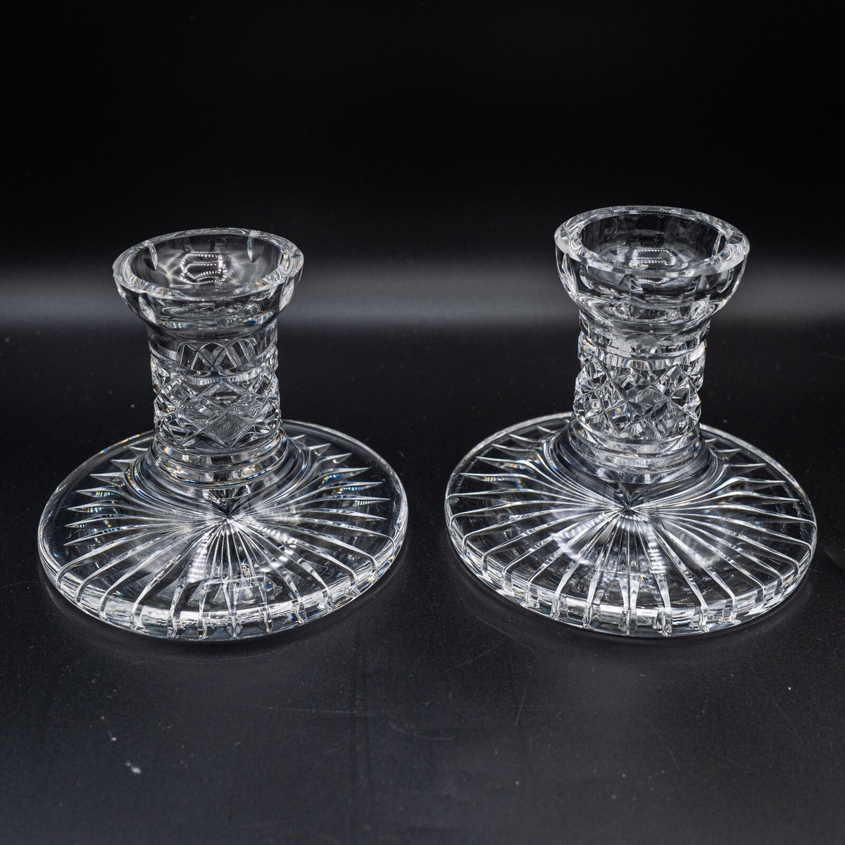 Vintage Waterford Crystal Candle Holders Waterford Crystal 2pc