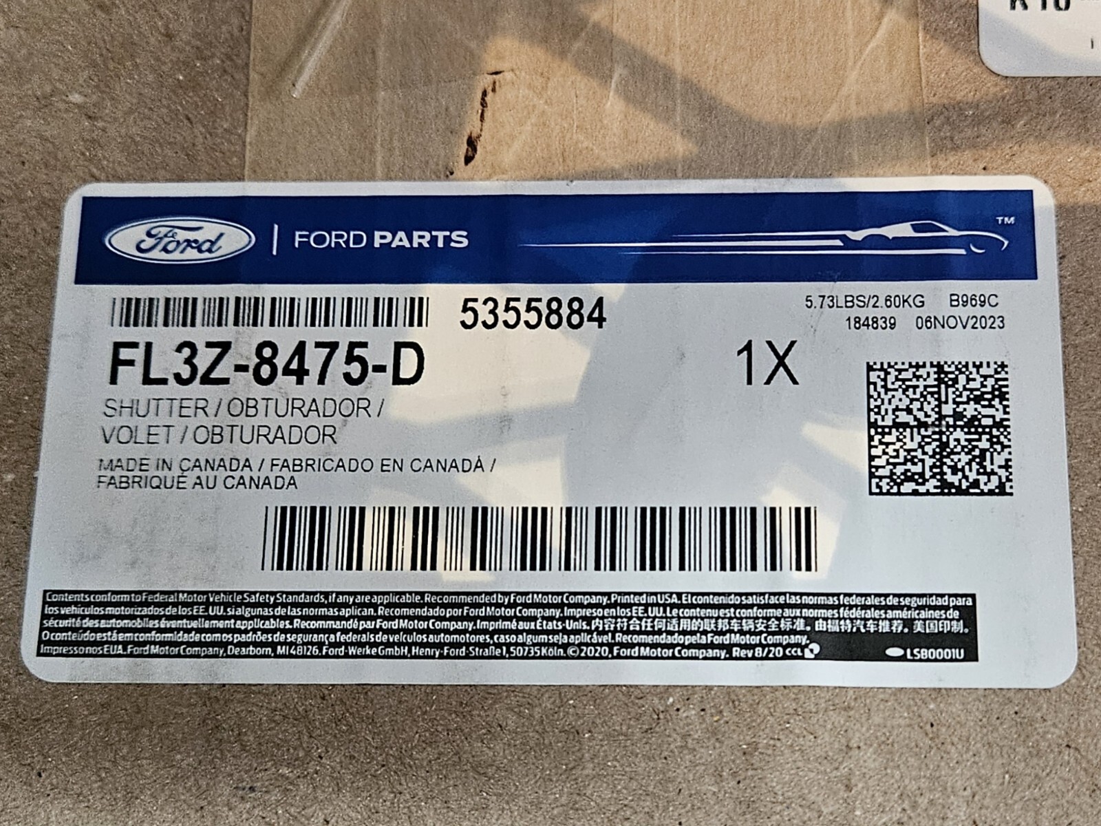 Ford OEM 15-16 F-150 Radiator-grille Shutter FL3Z8475D for sale online ...