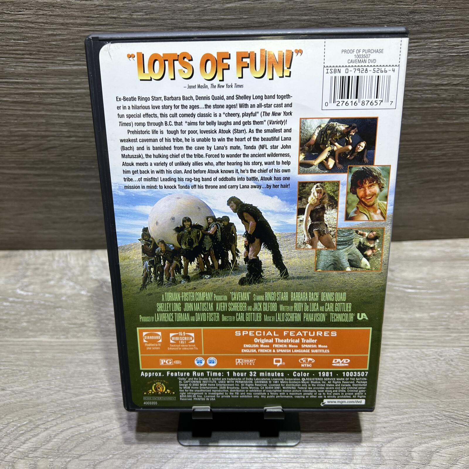 Caveman DVD 1981 Ringo Starr, Barbara Bach, Dennis Quaid Free Shipping ...