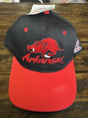 Vintage Arkansas Razorbacks Snapback Hat Hogs With Tags See Pics New | eBay