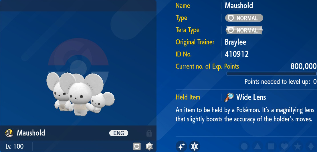 SHINY MAUSHOLD (THREE) | 6IV BATTLE-READY | Pokemon Scarlet and Violet ...