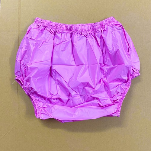 PURPLE PVC Plastic Pants Adult DIAPER Incontinence Underwear Night ...