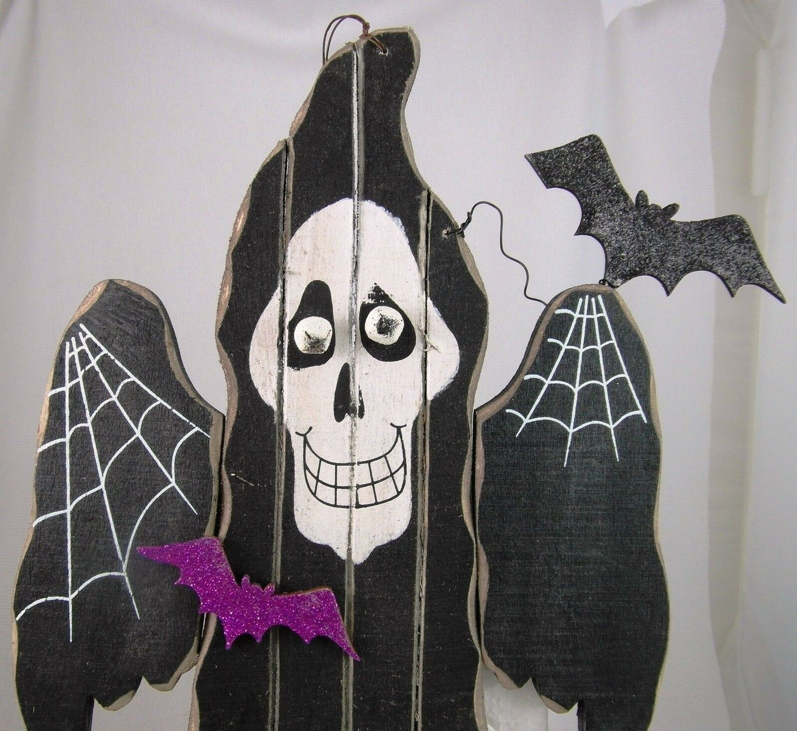 Halloween GHOST ghoul WALL HANGING 16" wooden rustic primitive look NEW ...