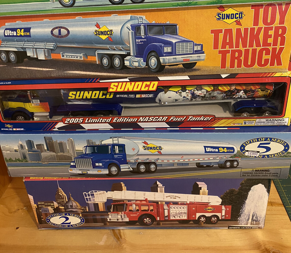 Sunoco Toy Trucks Lot of Boxed Battery Operated Toys 1994 95 98 2005 ...