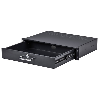 2U Server Rack Drawer 19" Locking Network Cabinet Case, Steel, 22lbs ...