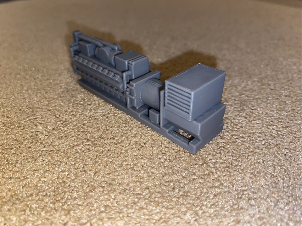 HO Scale 1/87 Diesel Generator Load For Flat Car Freight Gray | eBay