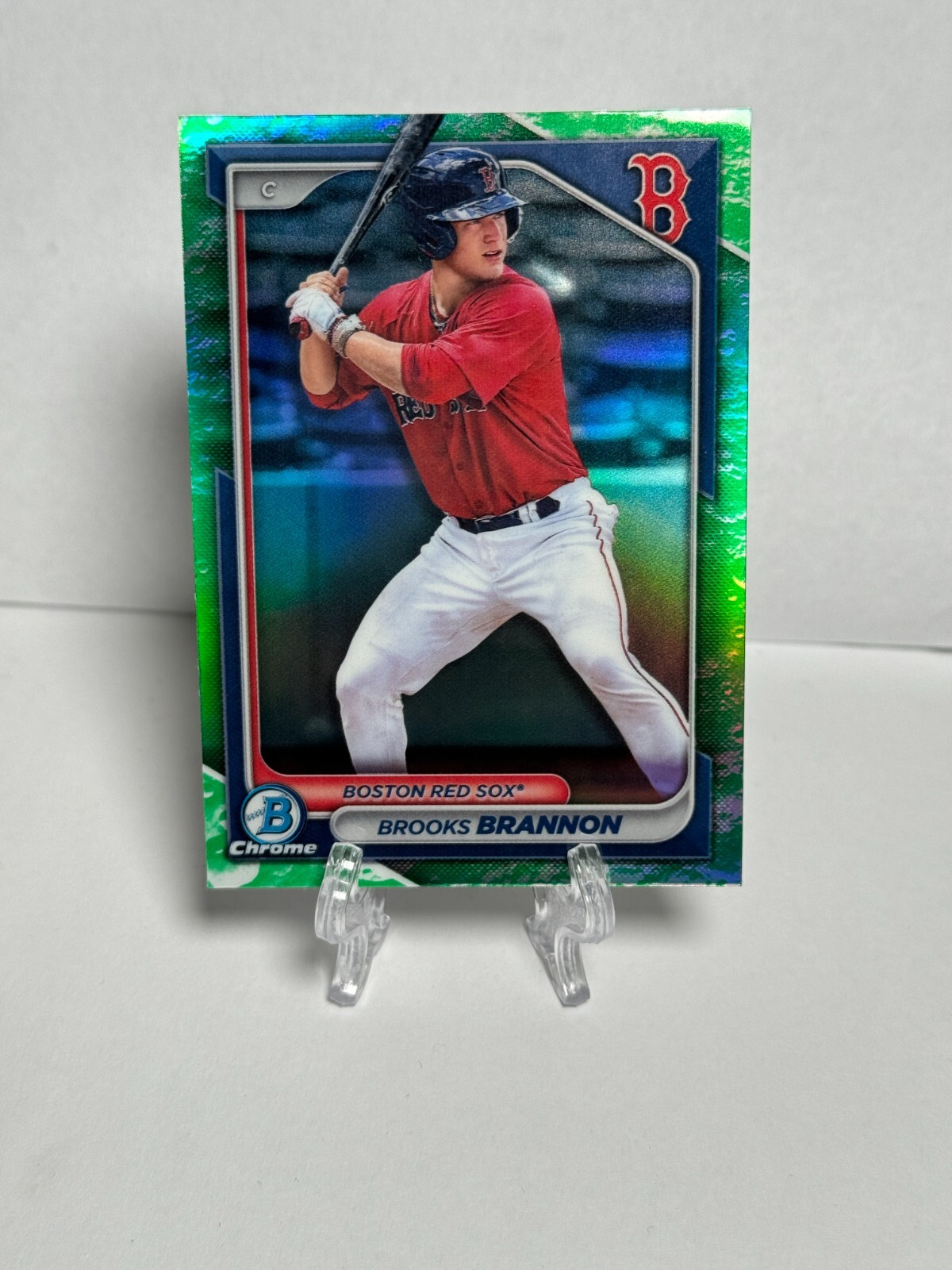 2024 Bowman Chrome Prospects Lunar Glow Refractor Brooks Brannon #BCP ...
