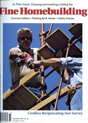 Fine Homebuilding November 2001 Common Rafters & Flashing Brick Veneer ...