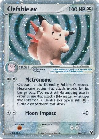 Clefable ex - 106/112 - Pokemon Ex FireRed LeafGreen Ultra Rare MP | eBay