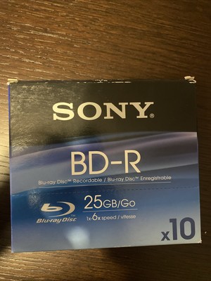 Sony Bd-r Blu Ray Registrabile 25 Gb 6x - 10 Pezzi Sigillati | eBay