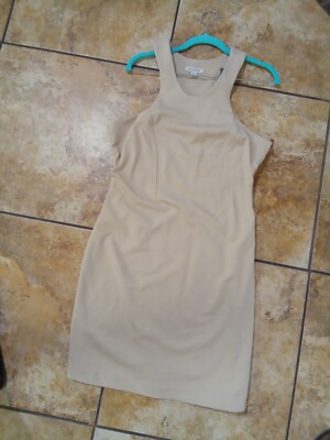 Boston Proper Tan Bodycon Dress with Side Zipper Detail Size 10 | eBay
