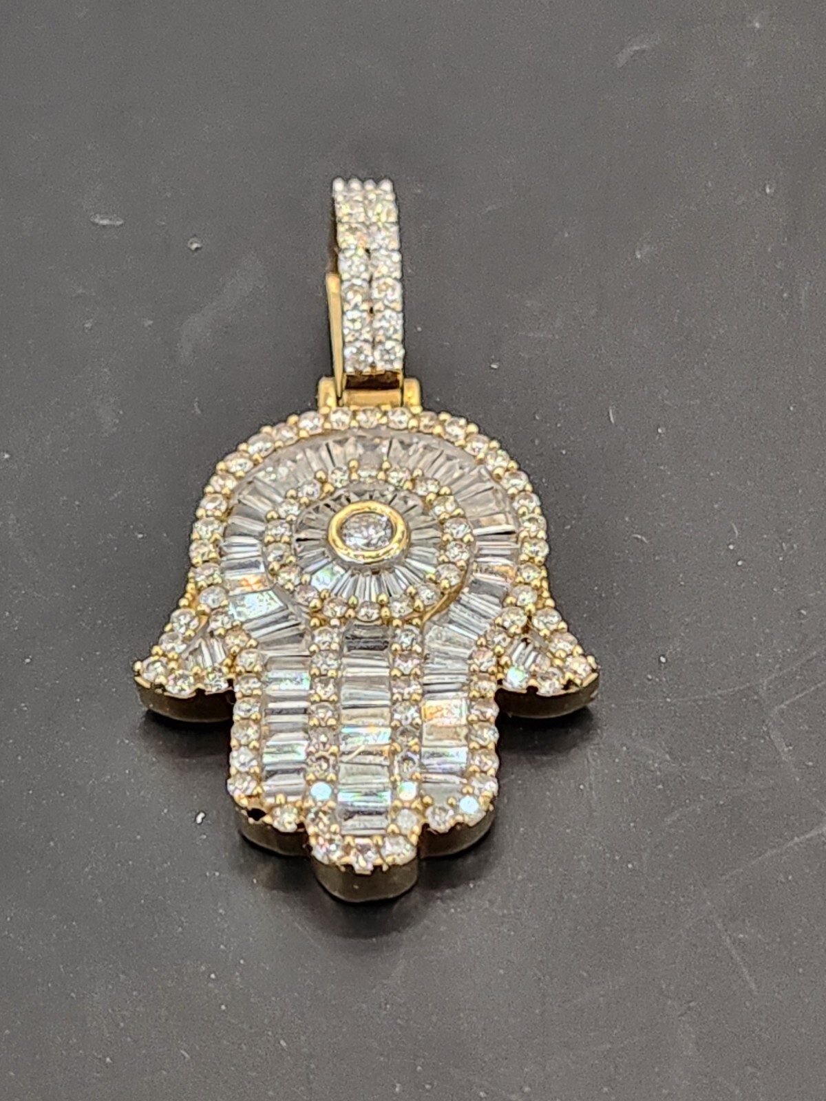10k gold real diamond pendant men | eBay