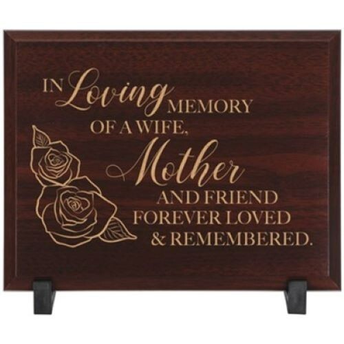 In Loving Memory, Mother Wood Plaque - Artisan lettering in gold on ...