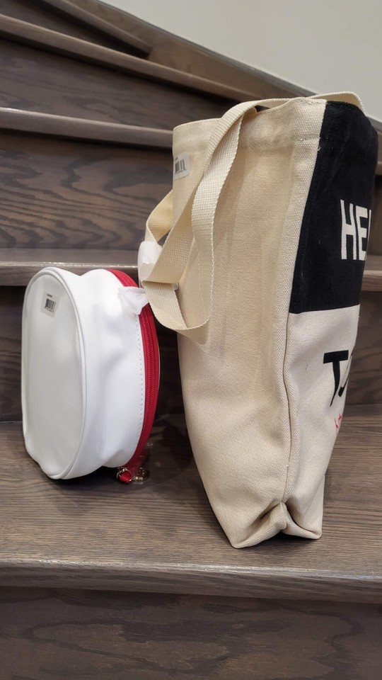 SHISEIDO "Hello from Tokyo" Canvas Shoulder Tote Bag/Ginza Makeup Bag ...