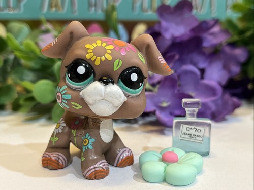 Littlest Pet Shop 1840 LPS Authentic Brown White Fanciest Boxer Dog ...