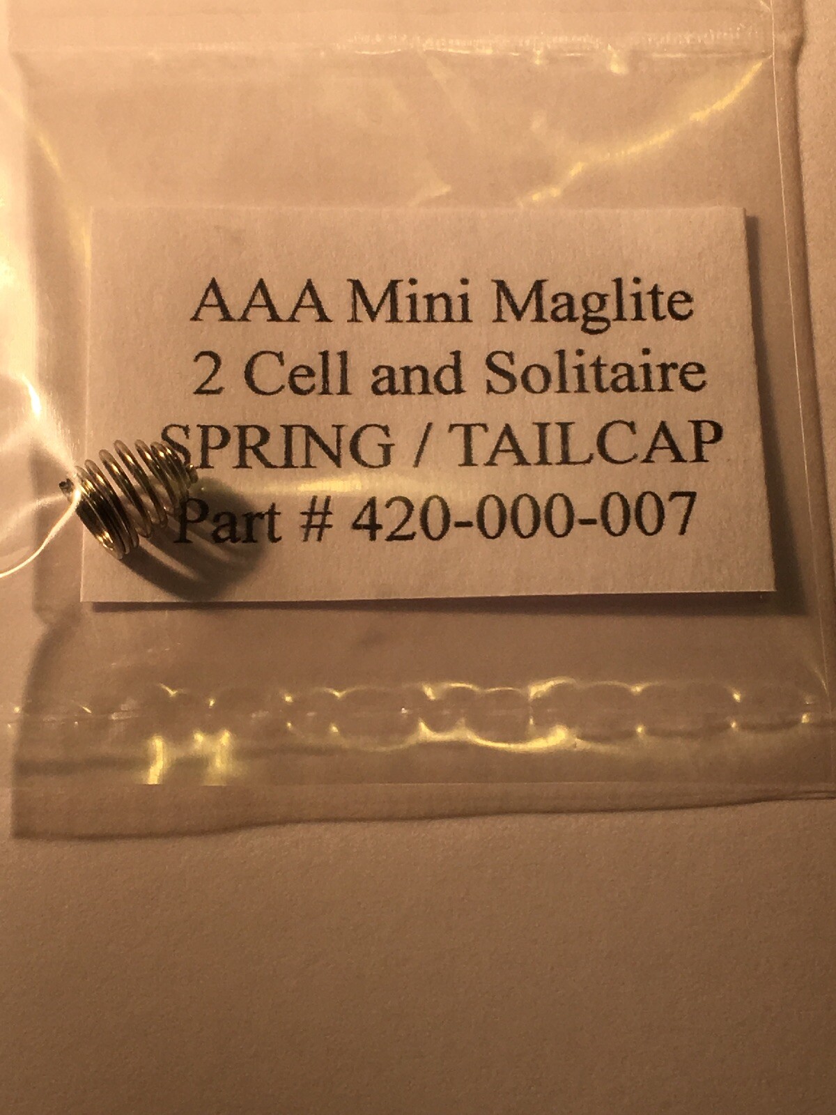 "AAA" Mini Maglite 2 Cell and Solitaire Replacement Contact Ground and ...