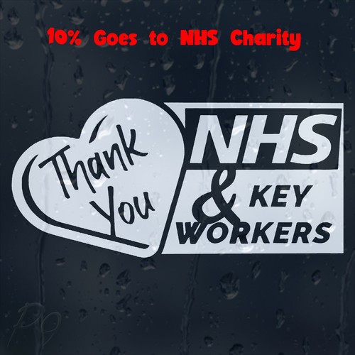 Thank You To All Our NHS And Key Worker Car Bumper Window Decal Vinyl ...