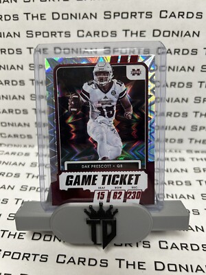 2021 Panini Contenders Draft Picks Dak Prescott Game Ticket #24 Dallas ...