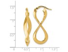 14K Yellow Gold Polished Eternity Infinity Dangle Earrings | eBay