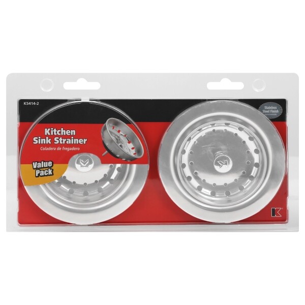 Plumb Pak K5414-2 Kitchen Sink Strainer with Fixed Post Basket, 2 Pack ...