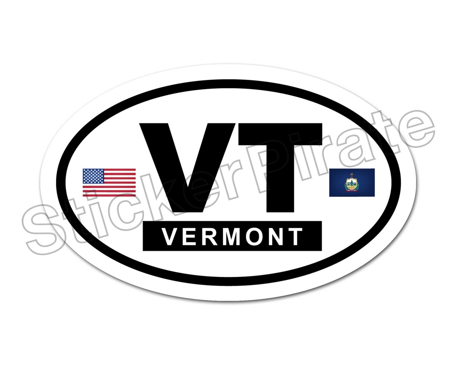 * Oval Car Magnet VT Vermont Flags Magnetic Bumper Sticker | eBay