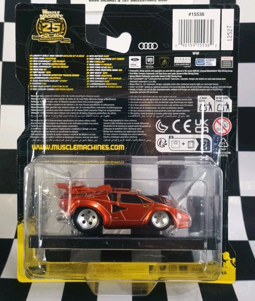 Muscle Machine 25 Year Anniversary Lamborghini Countach Die Cast Model ...