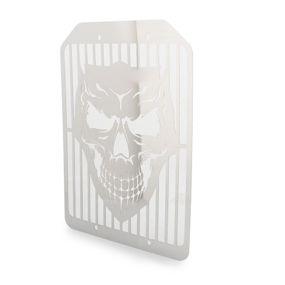 Steel Skull Radiator Grille Cover Guard Protector Fit Kawasaki Vulcan ...