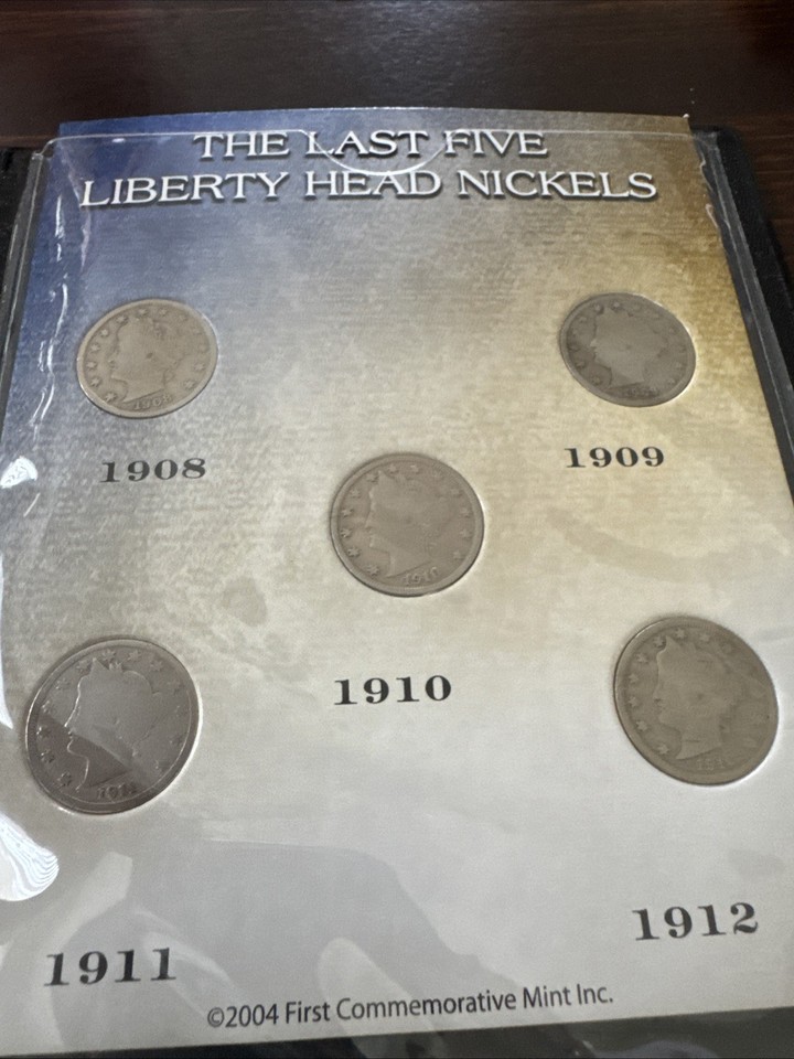 The Last Five Liberty Head Nickels - 1908-1912 Lot of 5 Coins | eBay