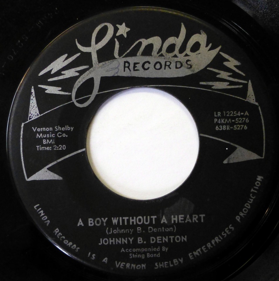 JOHNNY B. DENTON A Boy Without a Heart/ASTRO TOTS My Dreams 45 LINDA ...